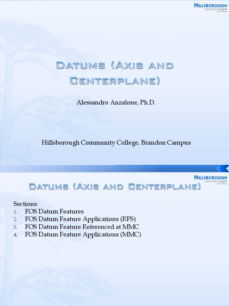 Datums (Axis and Centerplane) | PDF | Cartesian Coordinate System ...