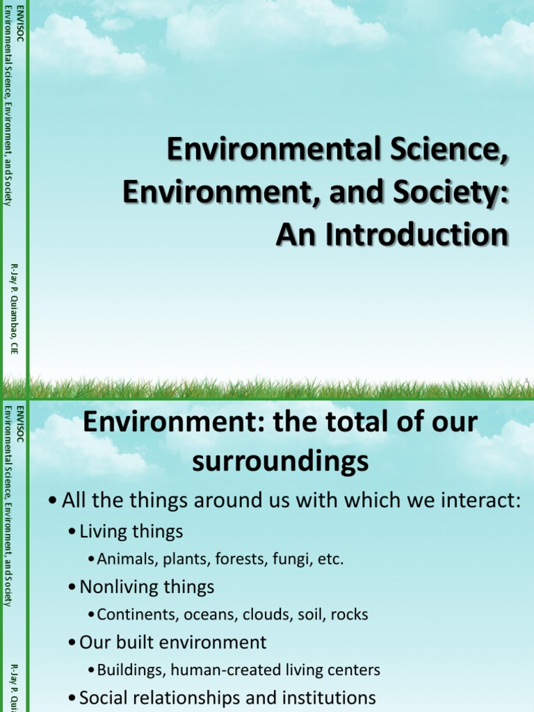 Introduction to Environmental Science | PDF | Resource | Natural ...
