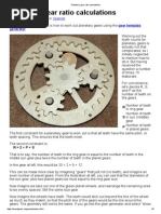 Planetary Gear Ratio Calculations | PDF | Gear | Machines