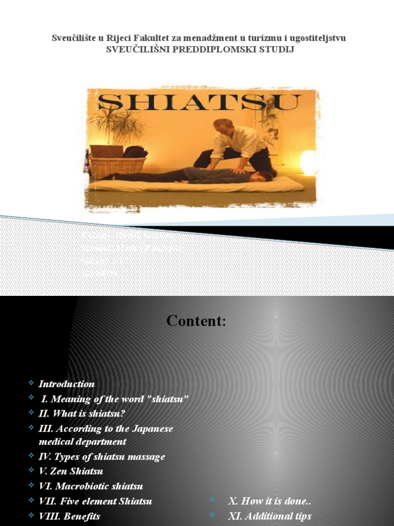 Shiatsu | PDF | Massage | Alternative Medicine