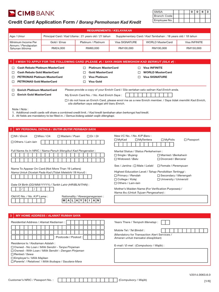 Generic Application Form (FATCA) New Version 2015 | Financial ...
