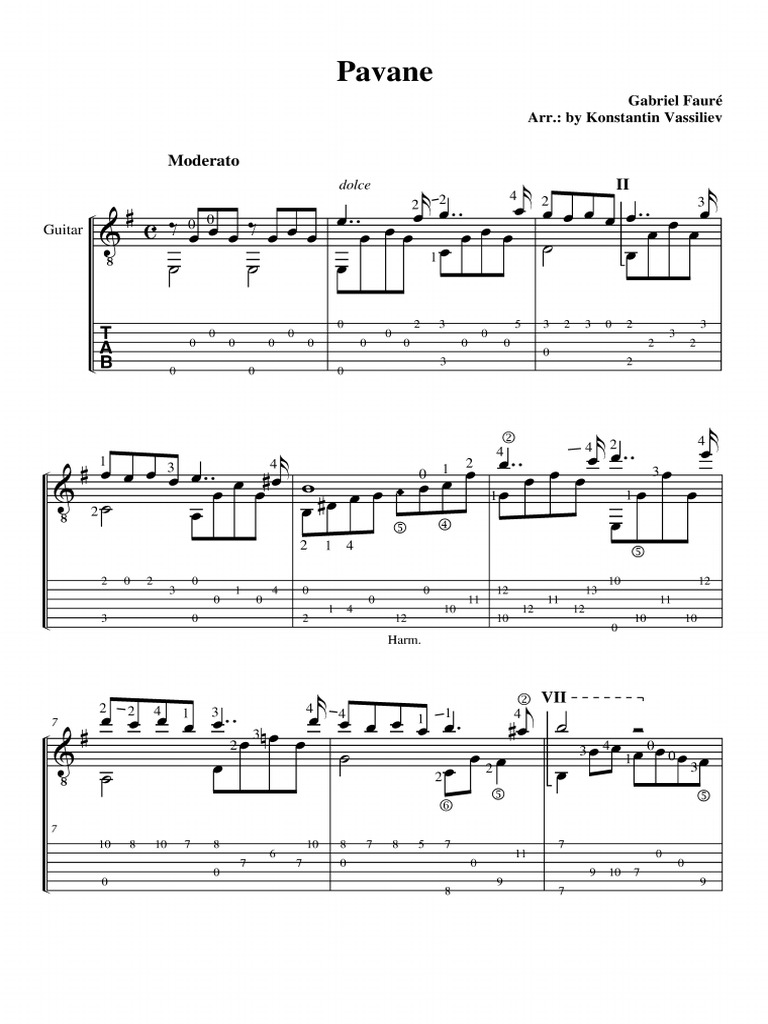 Faure Pavane (classical guitar)