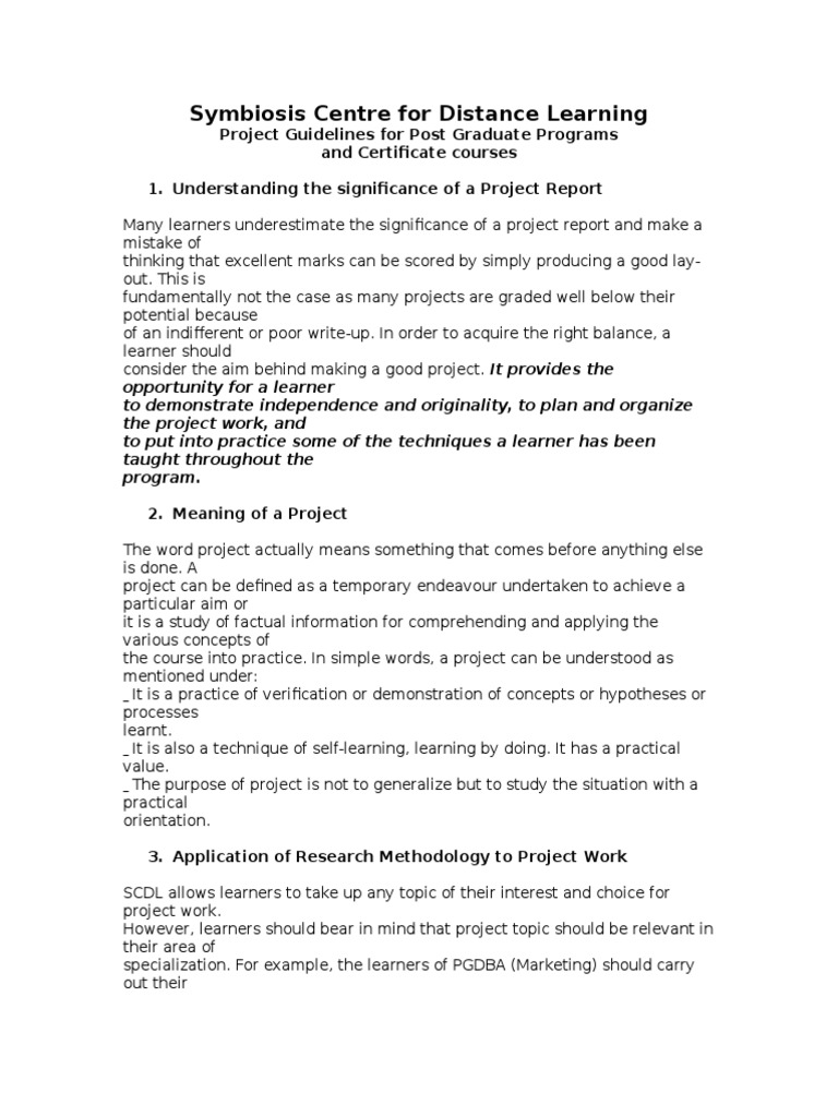 SCDL Project Guideliness | PDF | Design | Human Resource Management