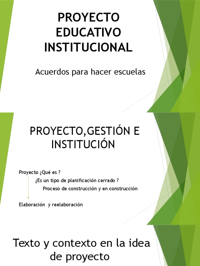 Proyecto Educativo Institucional | Descargar gratis PDF | Planificación ...