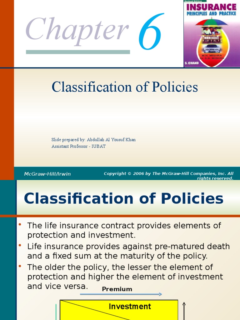 Chapter 6 (Classification of Policies) | PDF | Insurance | Life Insurance