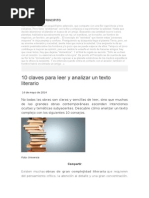 30 Pasos para Analizar Un Texto Literario | PDF | Narrativa | Crítica ...