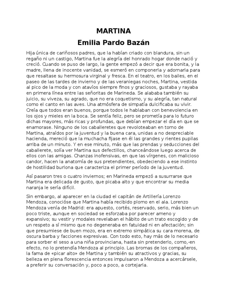 Martina - Emilia Pardo Bazan | PDF | Naturaleza