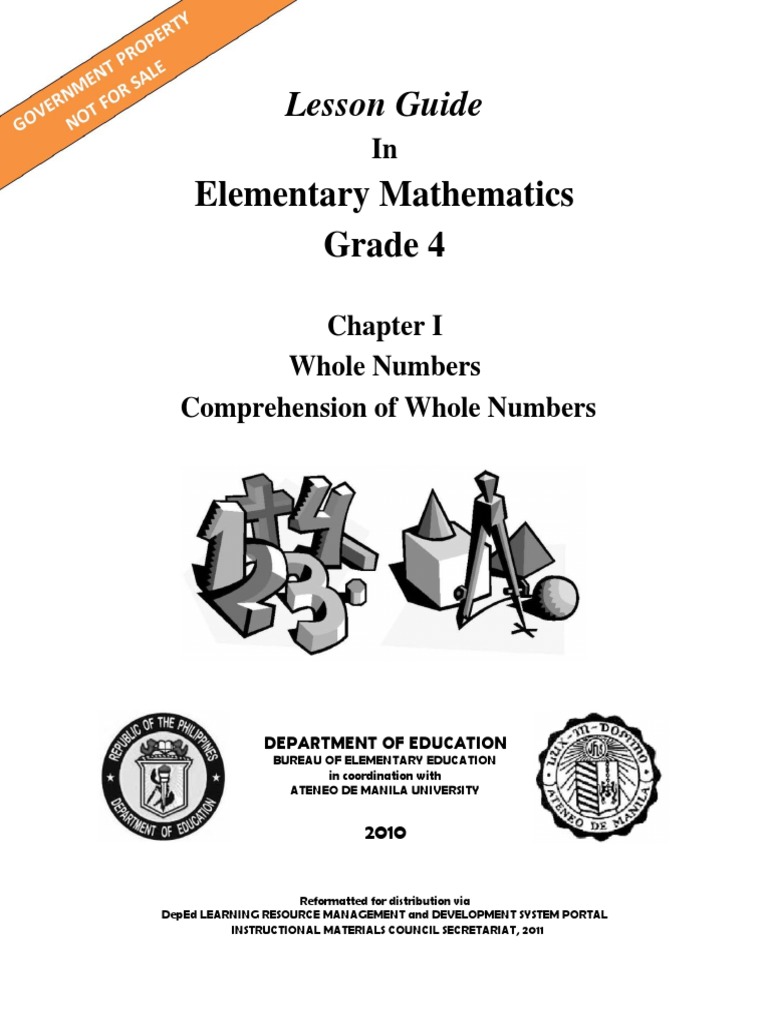 Lesson Guide 4 - Book 1 - Comprehension of Whole Number v0.2 | PDF ...