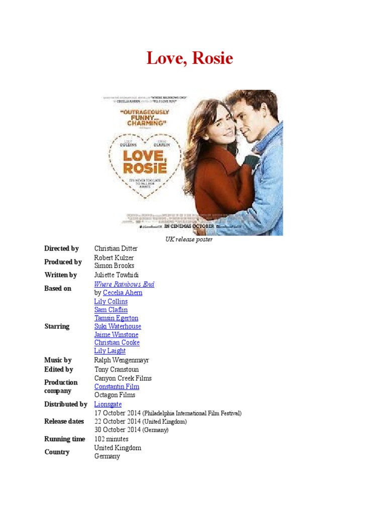 Love, Rosie. | PDF | Leisure