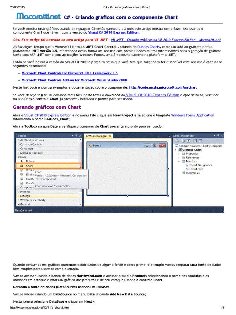C# - Criando Gráficos Com o Chart | PDF | C Sharp (linguagem de ...