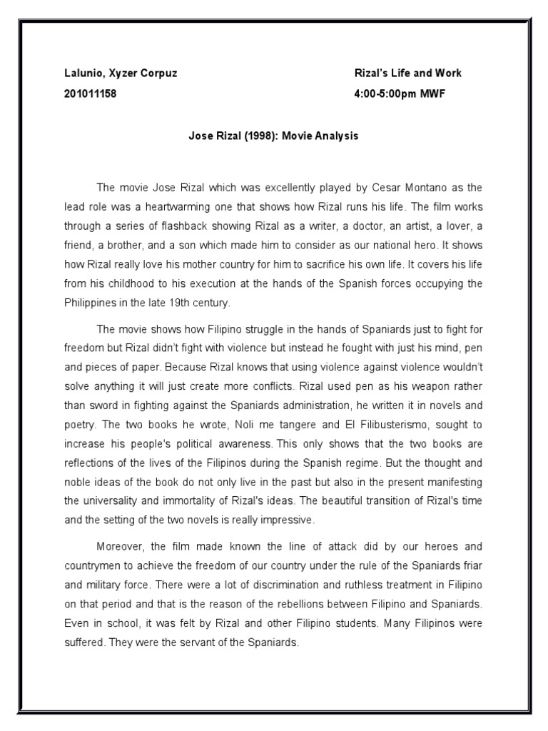 Jose Rizal Reaction Paper Free Essay Example - vrogue.co Jose Rizal Reaction Paper Free Essay Example - vrogue.co