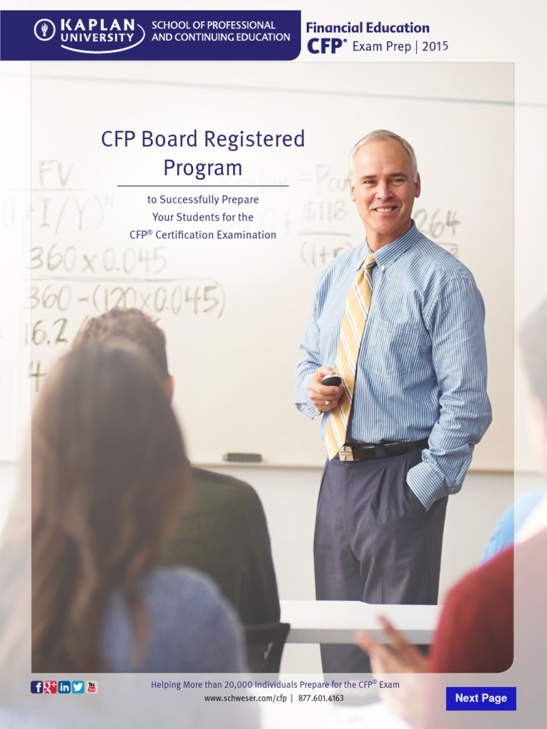 MRKT-16928 CFP Resources Brochure | PDF | Kaplan | Test (Assessment)