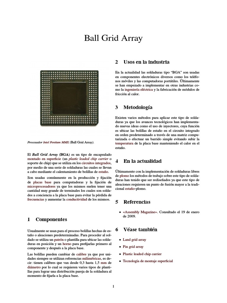 Ball Grid Array | Electrónica | Ingeniería Electrónica