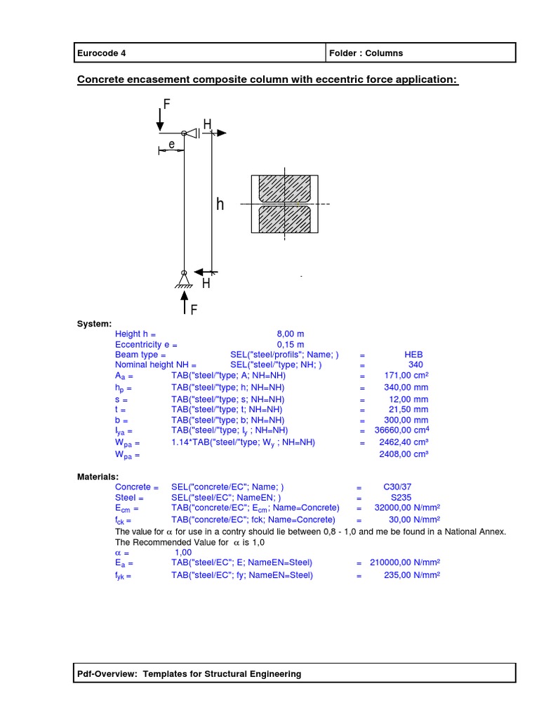 Exercise EC4 | PDF | Beam (Structure) | Structural Load