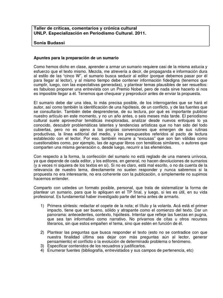 Guía para elaborar un sumario efectivo | PDF | Lectura (proceso) | Science
