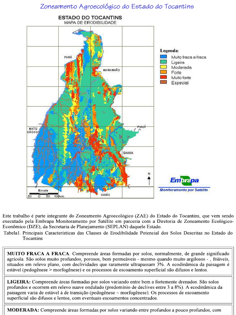 Zoneamento Agroecológico... Do Estado Do Tocantins | PDF