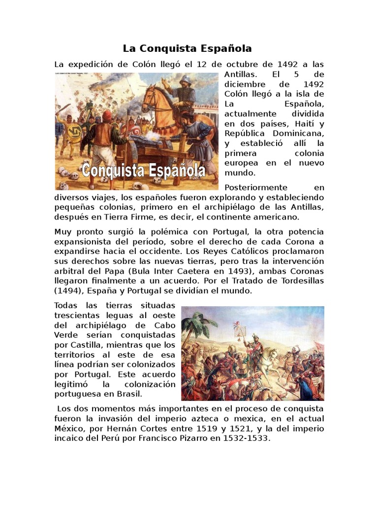 La Conquista Española | PDF | Colonización española de las Américas ...