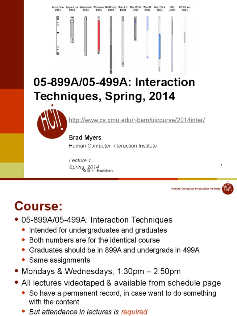 05-899A/05-499A: Interaction Techniques, Spring, 2014: Brad Myers | PDF ...