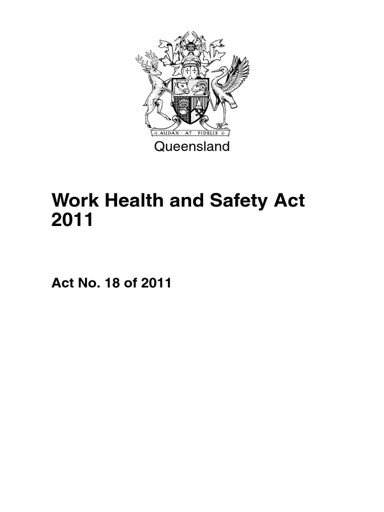 Work Health and Safety ACT 2011 QLD | PDF | Occupational Safety And ...