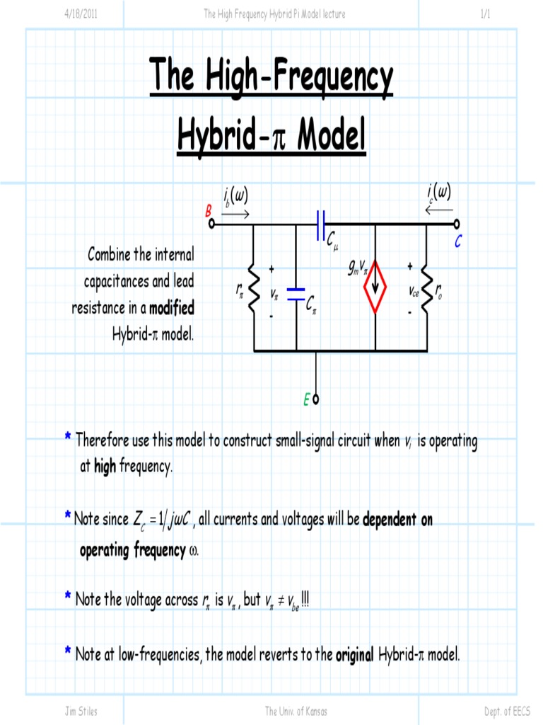The High Frequency Hybrid Pi Model Lecture | PDF | Teaching Methods ...