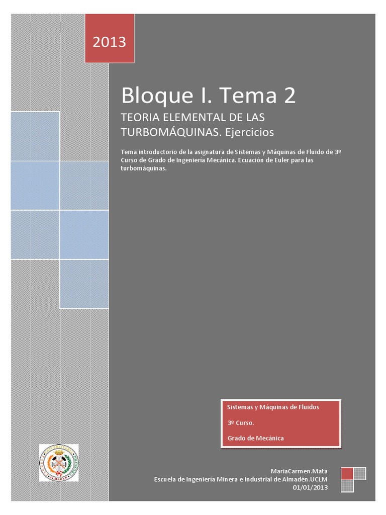 Ejercicios de Tema 2 SMF | PDF | Turbina | Turbomaquinaria
