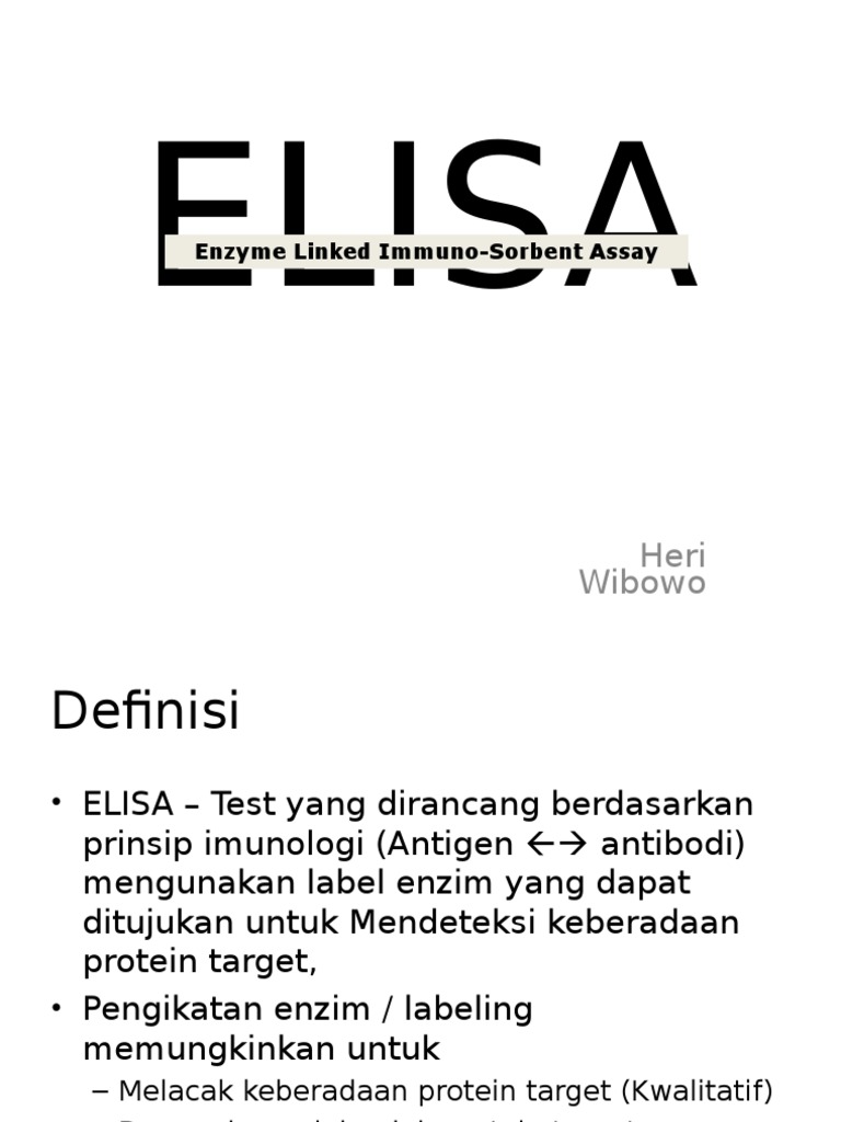 ELISA: Principles and Methods Explained | PDF
