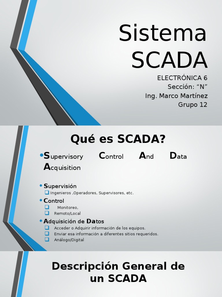Sistema Scada | PDF | Scada | Ingenieria Eléctrica