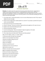 Life of Pi Chapter Discussion Questions | PDF | Philosophy