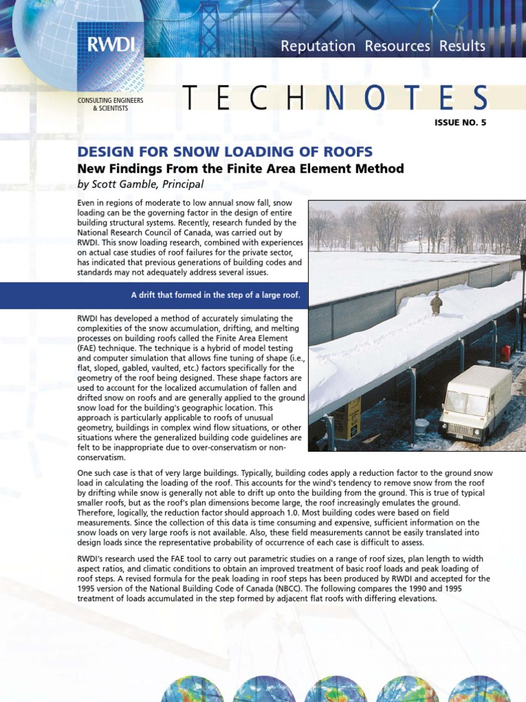 Design For Snow Loading On Roofs | PDF | Snow | Roof
