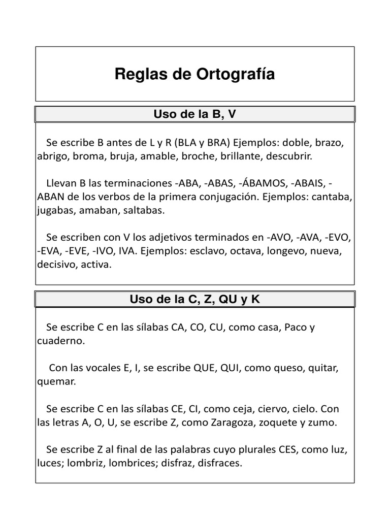 Reglas de Ortografía | PDF | Texto | Diseño gráfico