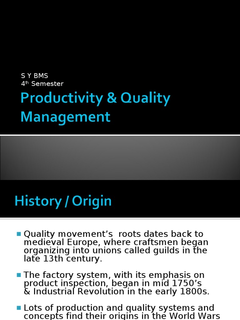 S Y BMS 4th Semester | PDF | Business Process Management | Quality Management
