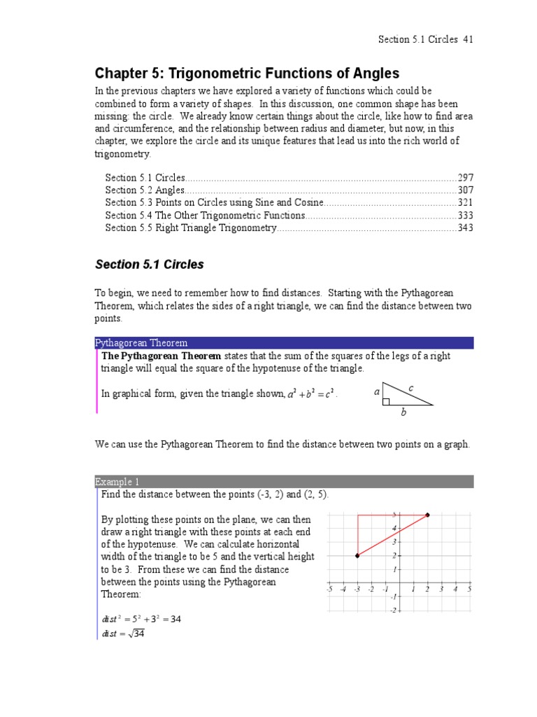 Chapter 5: Trigonometric Functions of Angles | PDF | Trigonometric ...