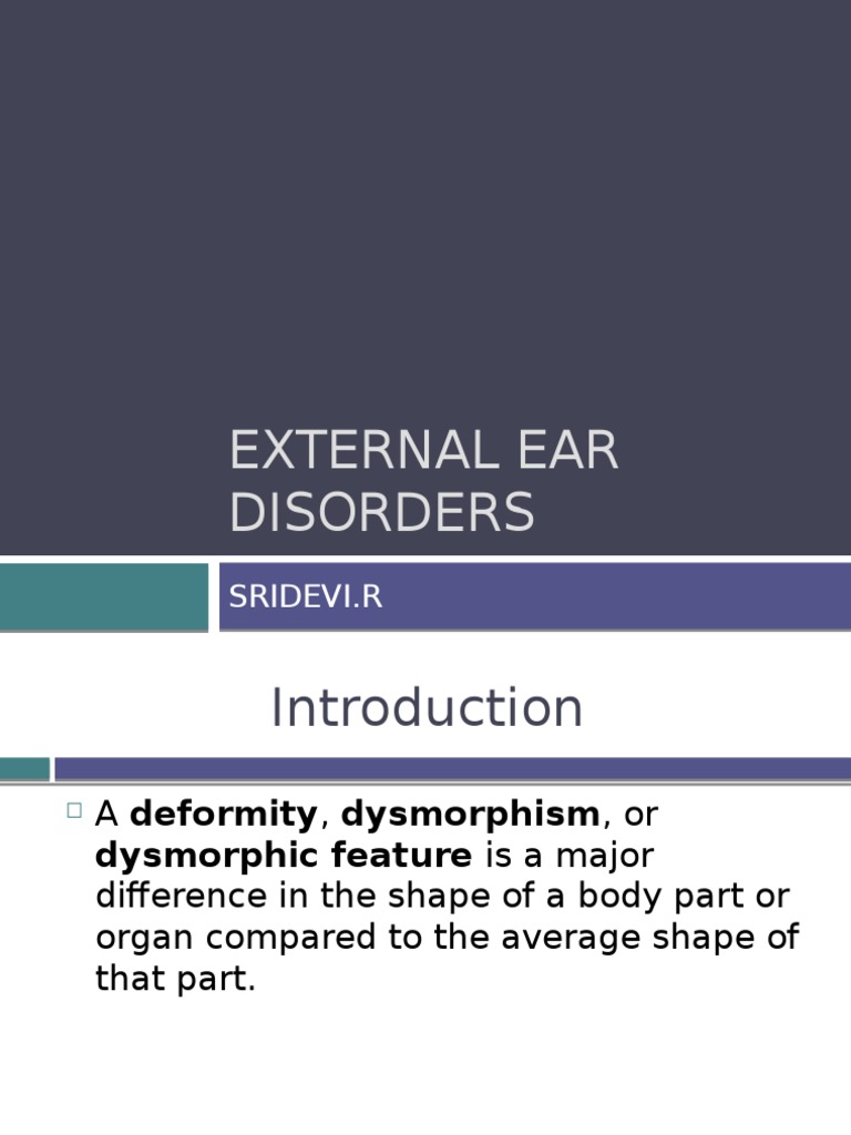 Overview of External Ear Disorders | PDF | Ear | Auditory System