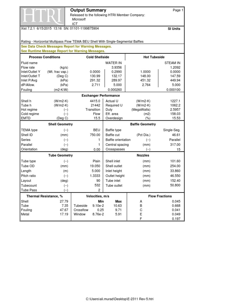 Tema Sheet | PDF | Pressure | Heat Transfer