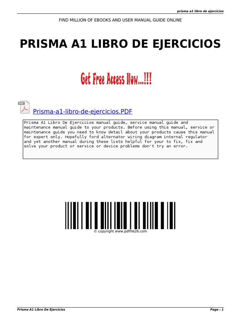 Prisma A1 Libro de Ejercicios | PDF | Online And Offline | E Books
