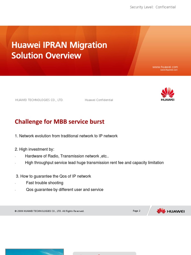 Huawei SingleRAN IP Migration Solution | PDF | Quality Of Service ...