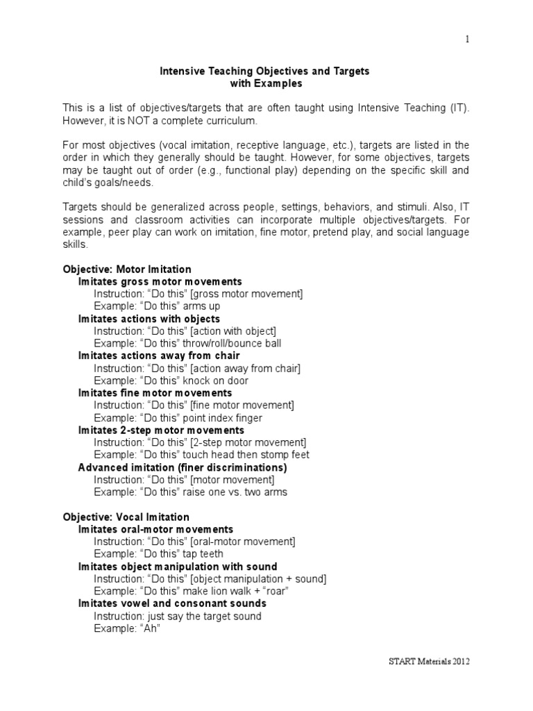 It Objectives and Targets With Examples | PDF | Imitation | Letter Case