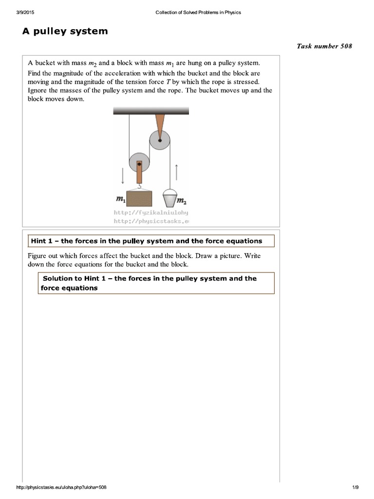 Collection of Solved Problems in Physics | PDF
