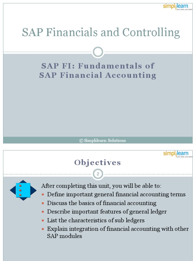SAP FICO01 Fundamentals of SAP Financial Accounting | PDF | Debits And ...