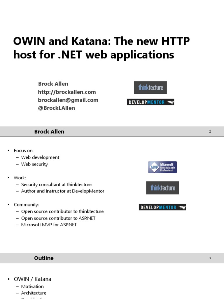 1 - OWIN and Katana | PDF | Active Server Pages | Hypertext Transfer Protocol