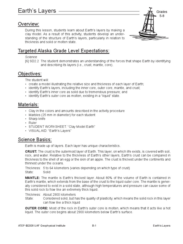 Earth's Layers | PDF | Mantle (Geology) | Planetary Core