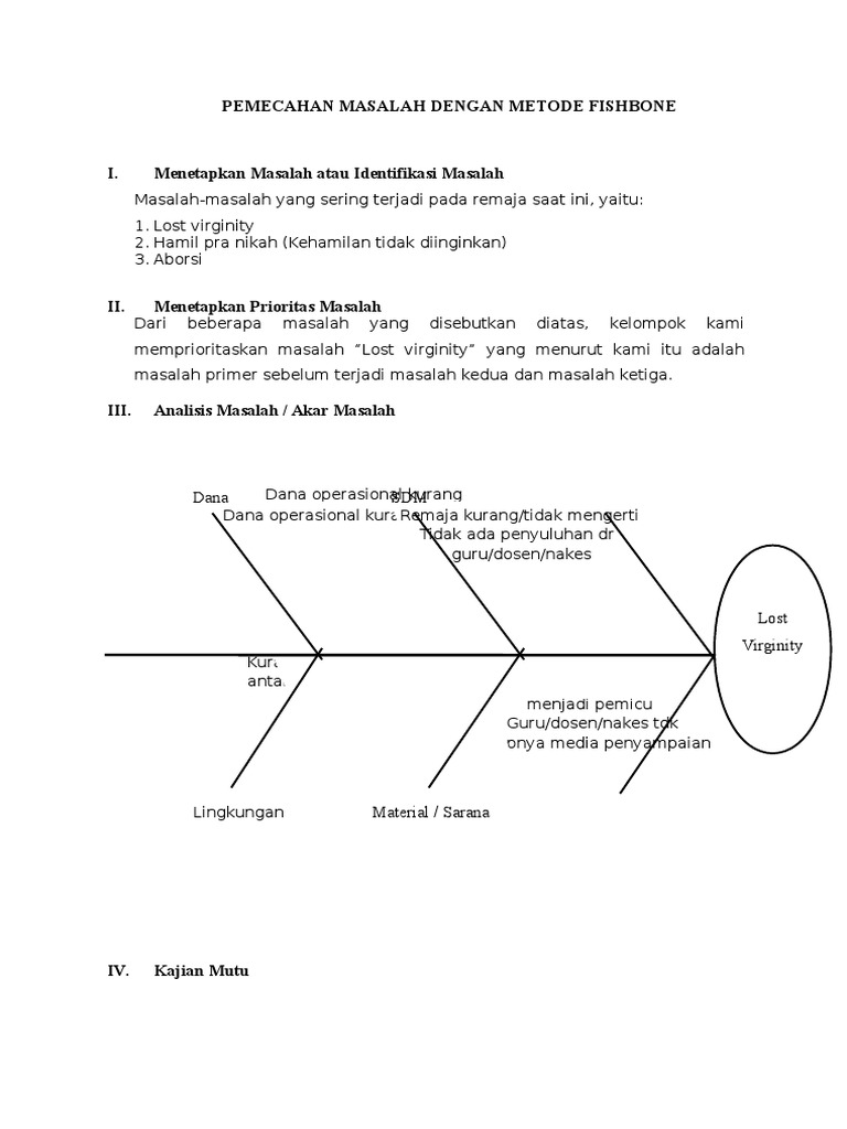 Pemecahan Masalah Dengan Metode Fishbone | PDF