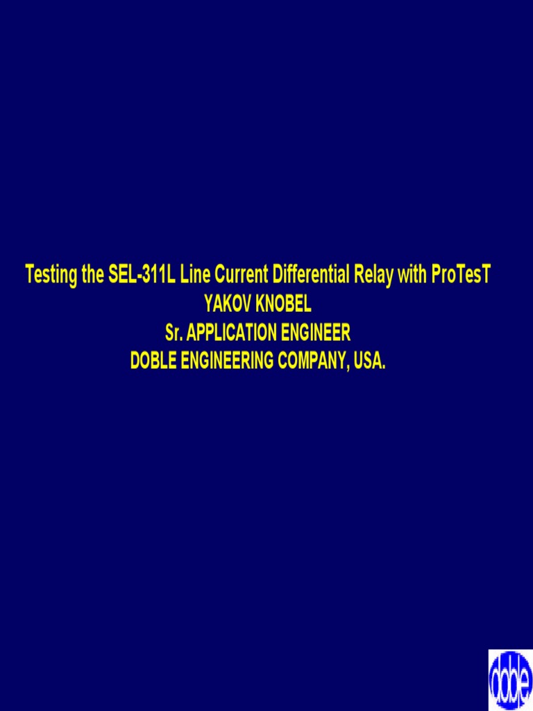 Testing SEL-311L Differential Relay | PDF | Relay | Electricity
