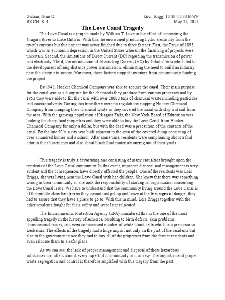 Love Canal | PDF | Chemicals | Nature