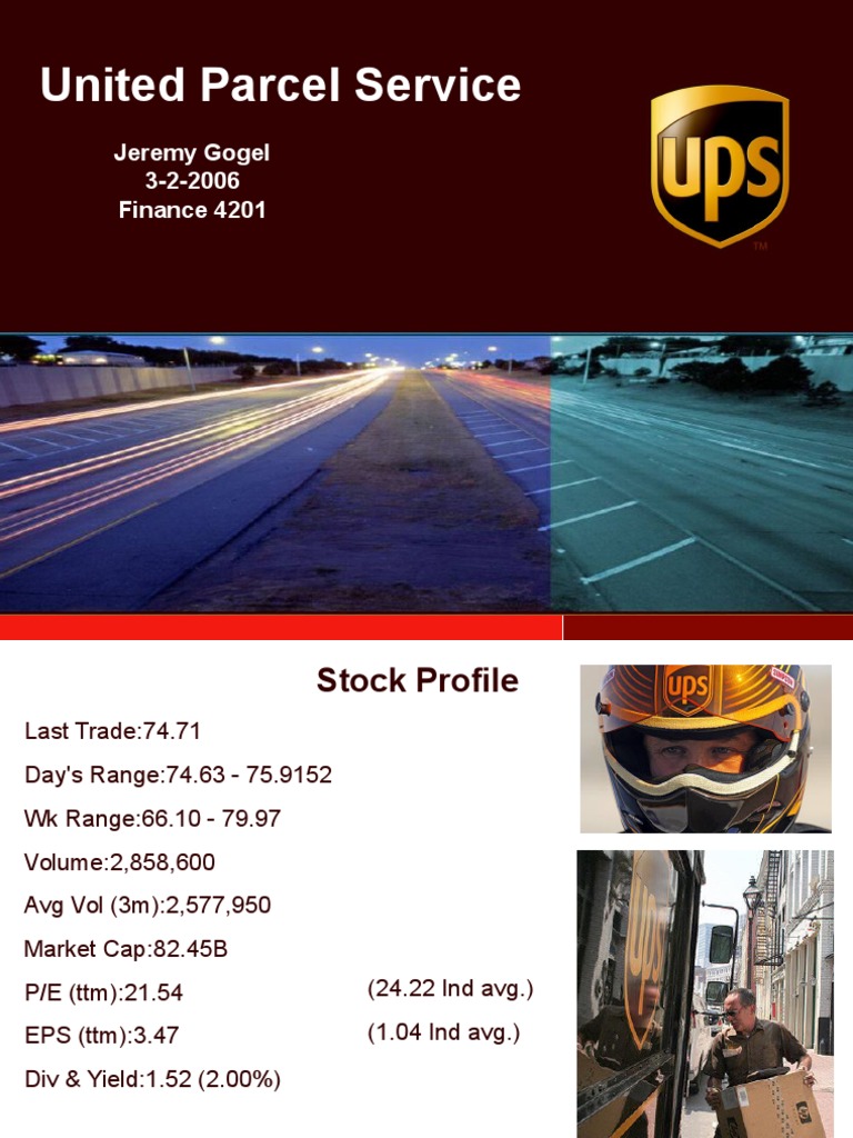 For UPS | PDF | United Parcel Service | Supply Chain Management