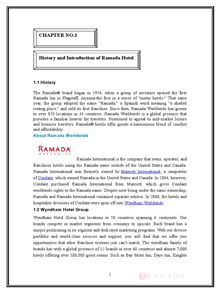 Internship Report On Ramada 1 | PDF | Employment | Restaurants