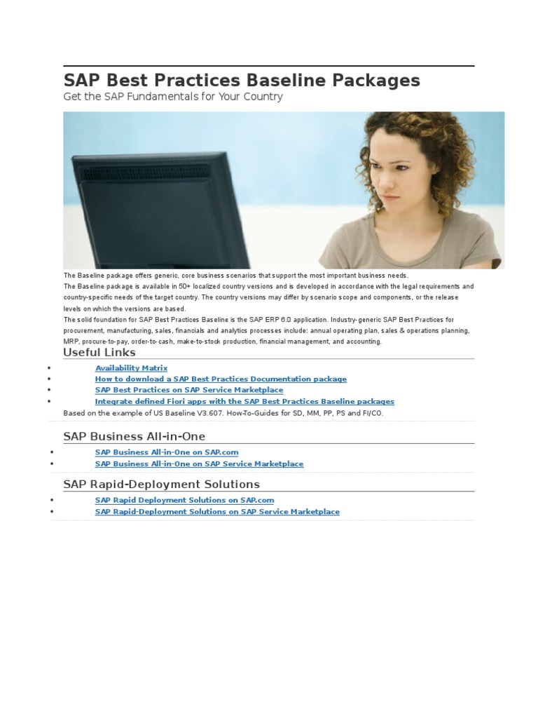 SAP Best Practices Baseline Overview | PDF | Sap Se | Business Software