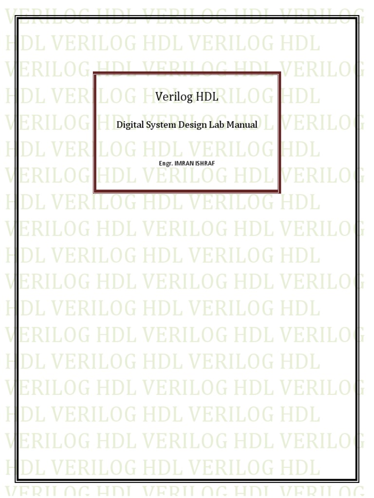 Verilog Hdl Digital System Design Lab Manual Pdf Field Programmable Gate Array Hardware