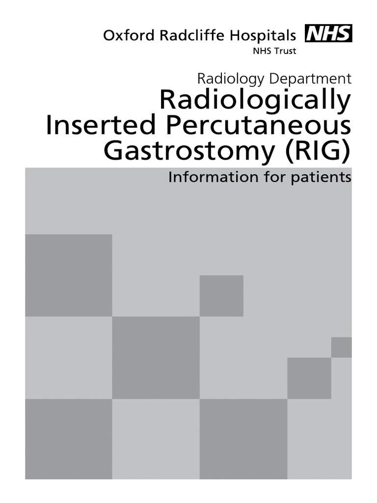 Radiologically Inserted Percutaneous Gastrostomy | PDF | Radiology ...
