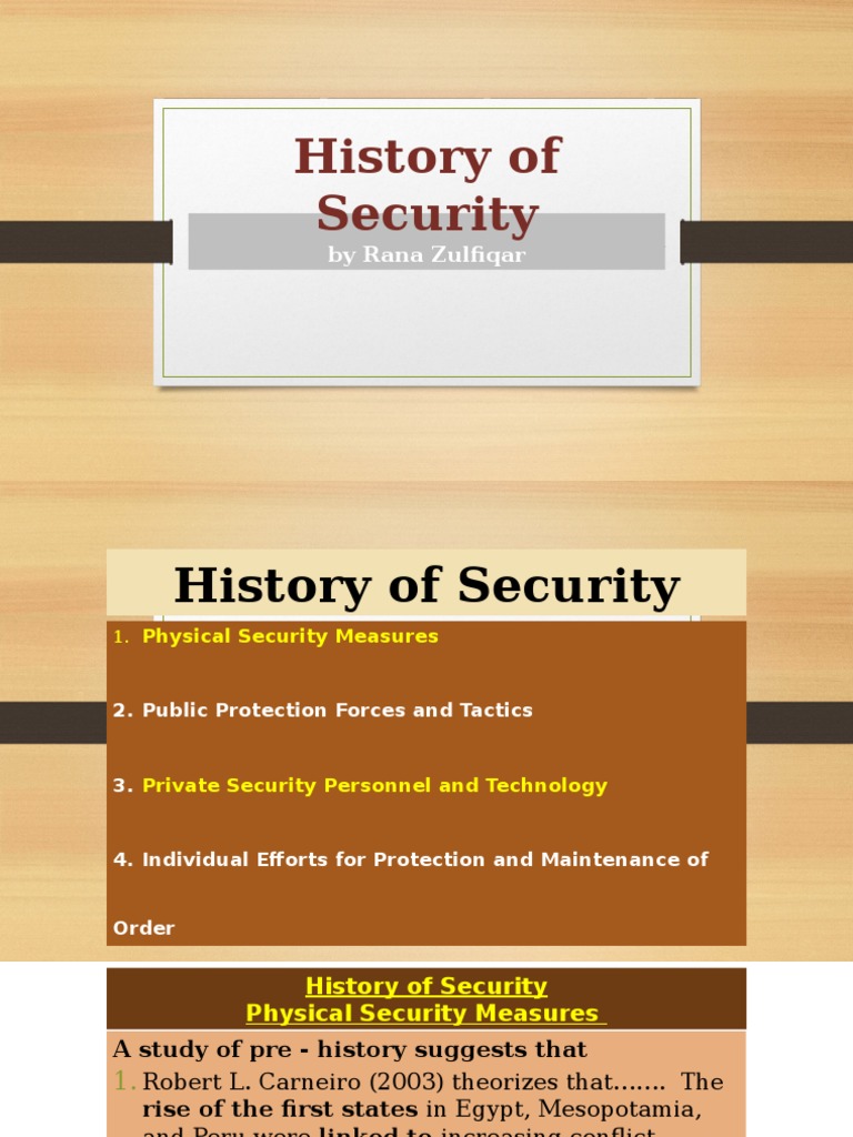 Criminology History of Security | PDF | Bank Vault | Police